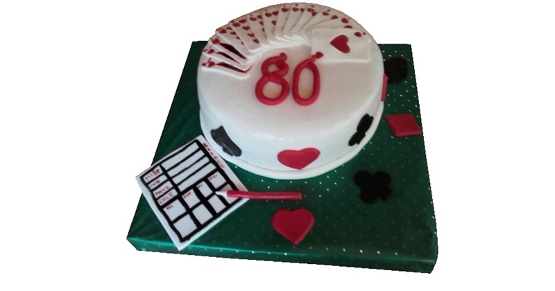 Bridge game Birthday cake