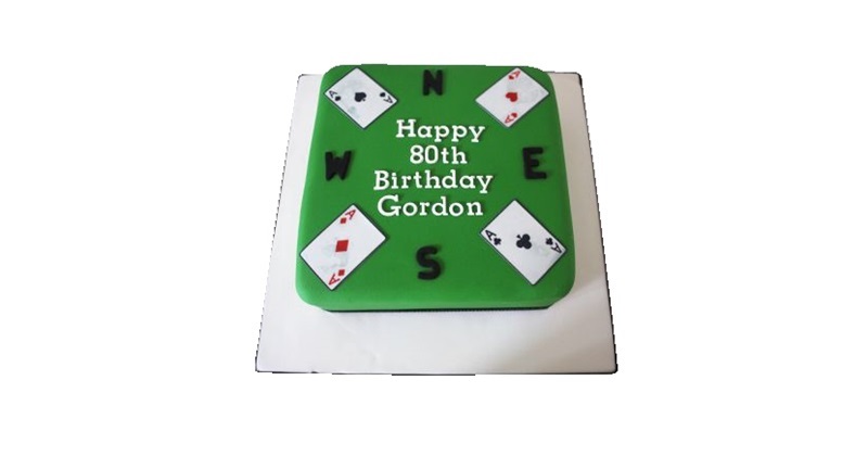 Bridge game Birthday cake