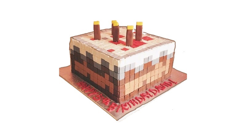 Minecraft game cake