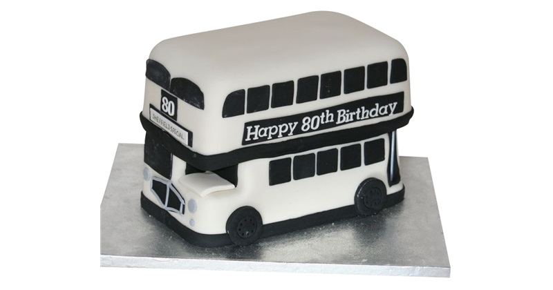 White Bus Cake