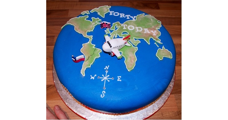 World Map Cake