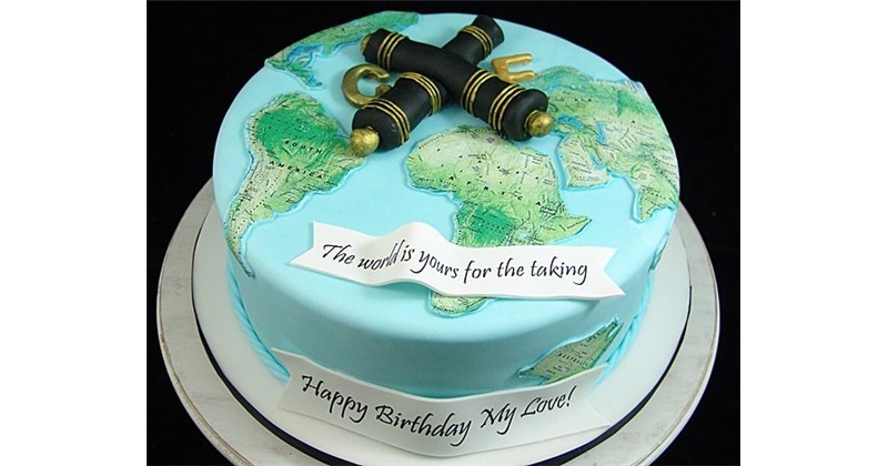 World Map Cake